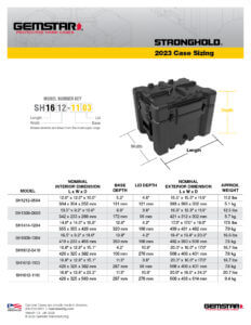 Stronghold® Case List - Gemstar Protective Hard Cases
